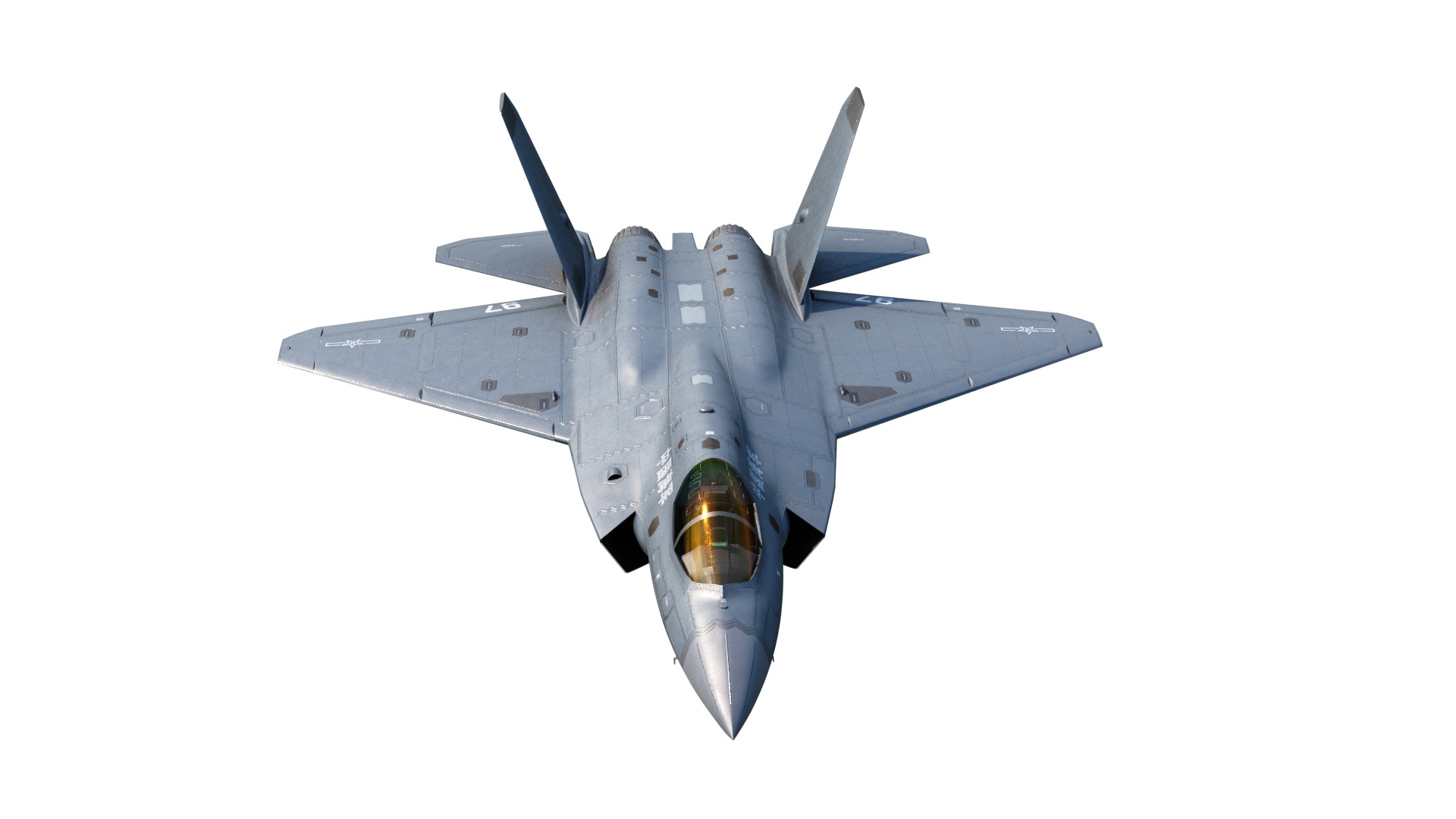 3D model Shenyang J35 F35 gyrfalcon Fighter J-35 stealth aircraft VR ...