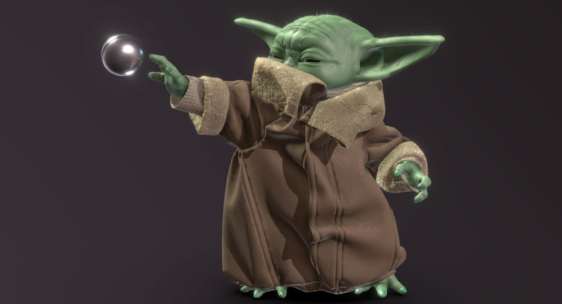 Mandalorian Grogu The Force free 3D model | CGTrader