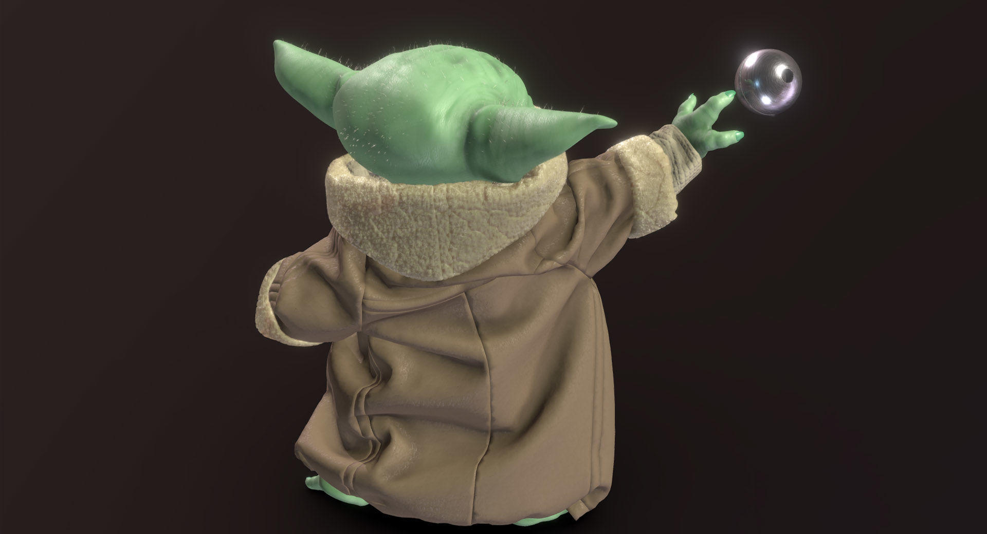 Mandalorian Grogu The Force free 3D model | CGTrader