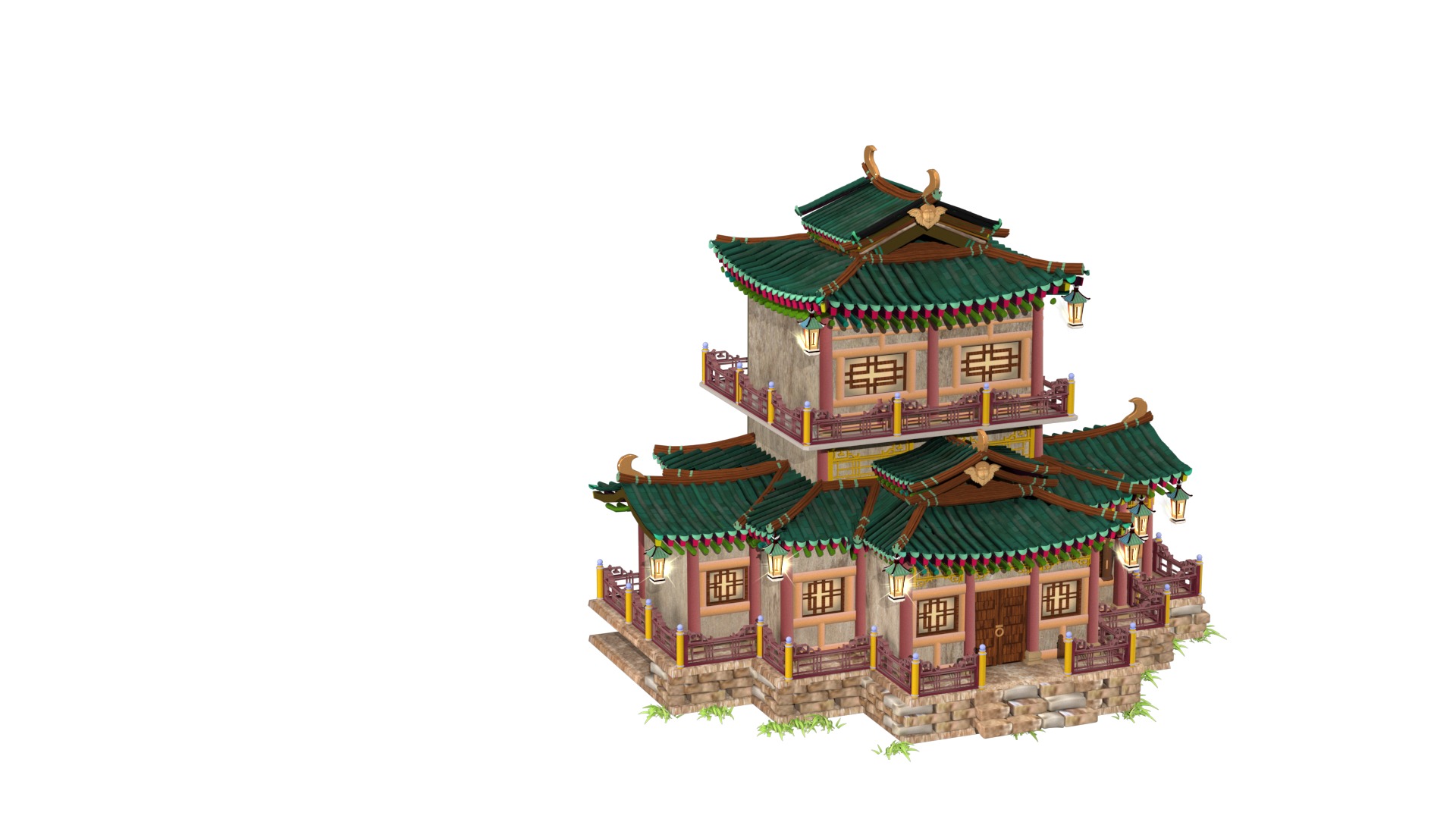 Japanese style house 3D model high-poly 3D model | CGTrader