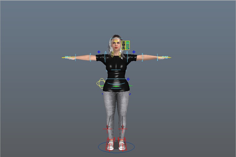 Girl RIG for MAYA 2020 3D model rigged | CGTrader