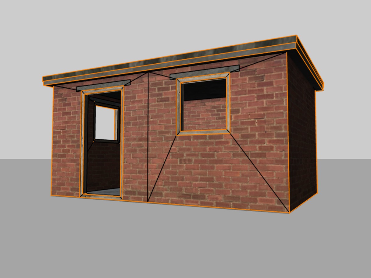 Game Ready Brick Outbuilding free VR / AR / low-poly 3D model | CGTrader
