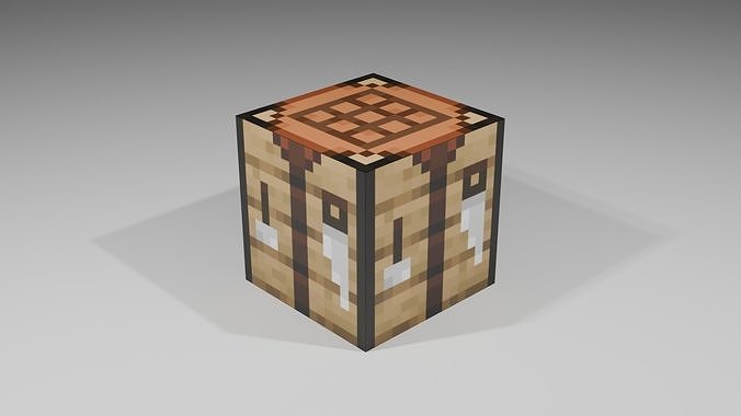 3D model Minecraft Crafting Table Block 3d model VR / AR / low-poly | CGTrader