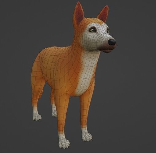 3D model Stylized Dog Low Poly Rigged VR / AR / low-poly | CGTrader