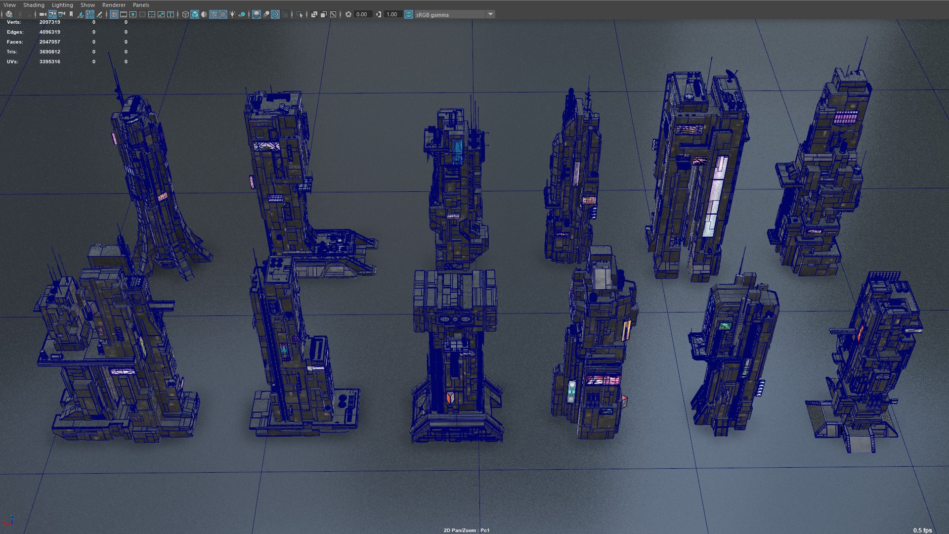 3D model Scifi Building Cyberpunk Futuristic Building Vol 3 VR / AR ...