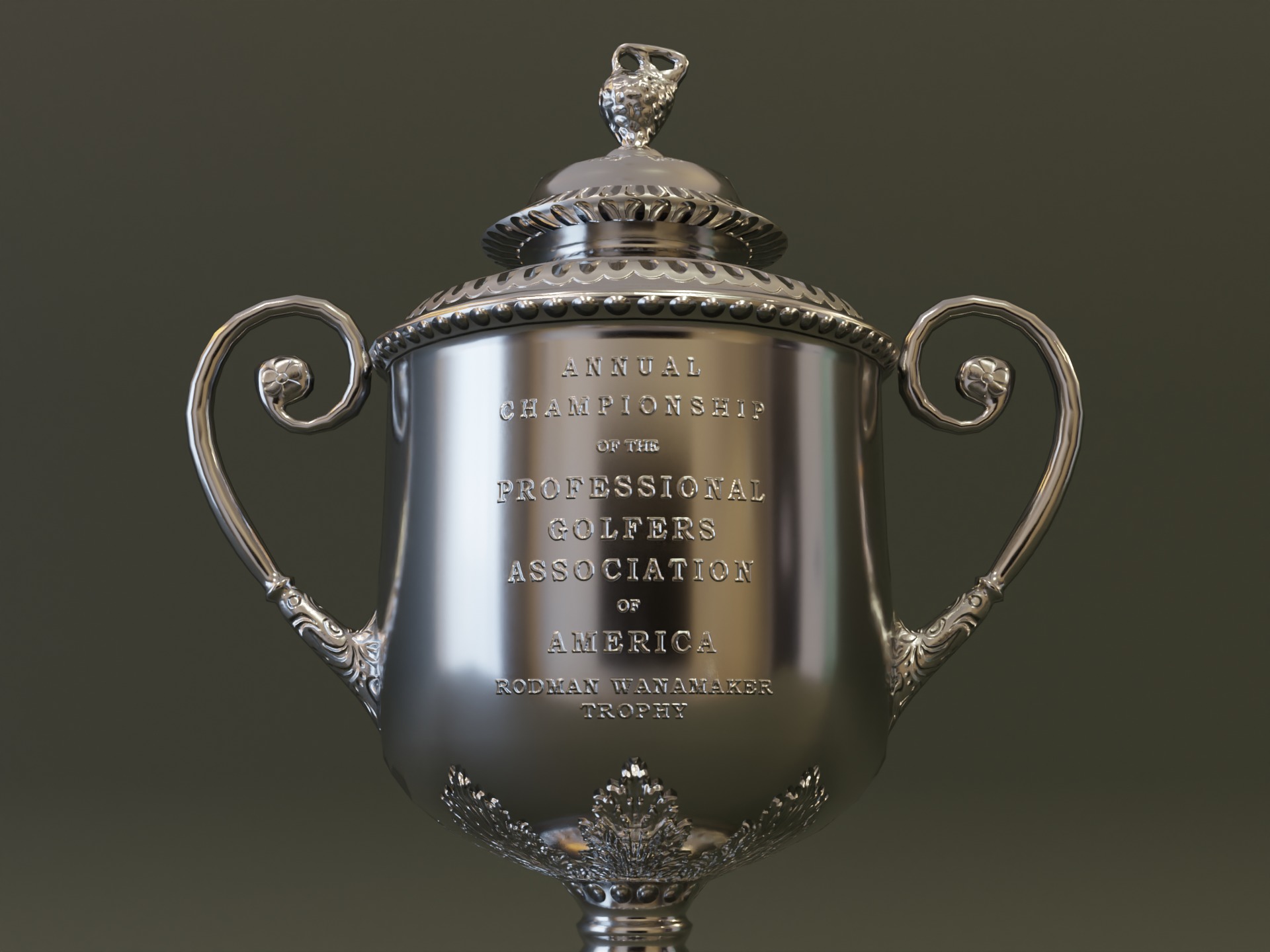 3D model Golf Trophy - PGA Championship Major - Wanamaker Trophy VR ...