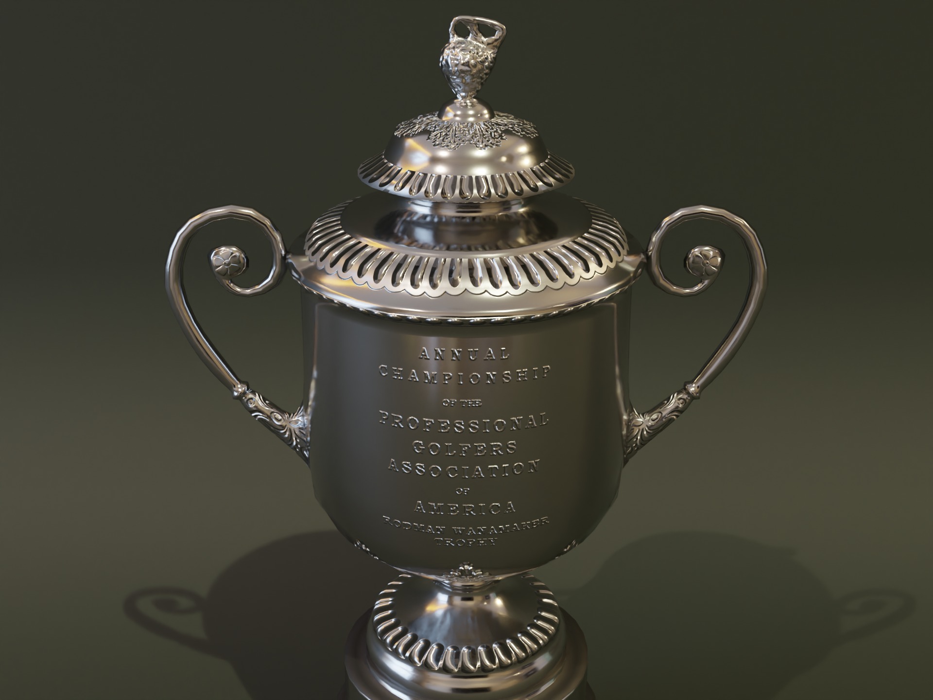 3D model Golf Trophy - PGA Championship Major - Wanamaker Trophy VR ...