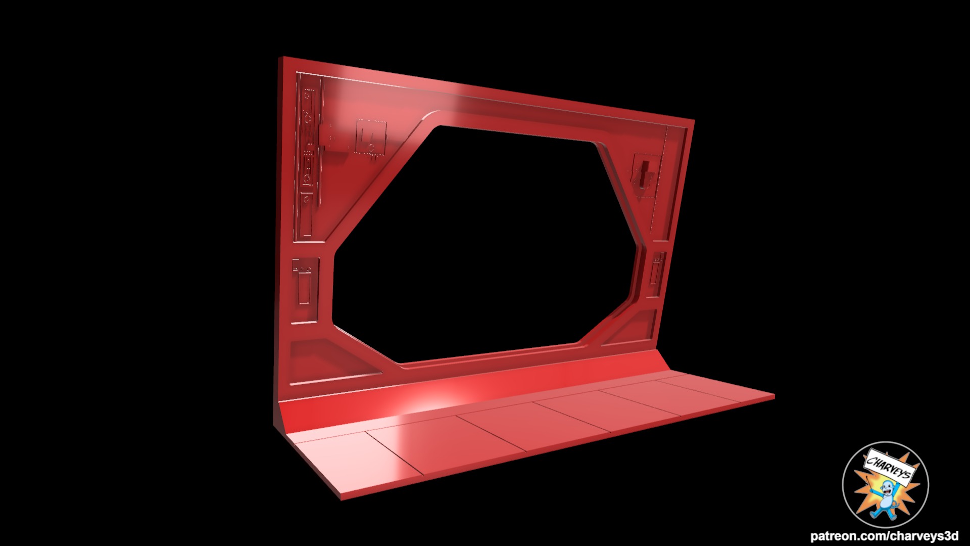 Star Wars Medical Frigate Window Diorama for action figures 3D model 3D ...