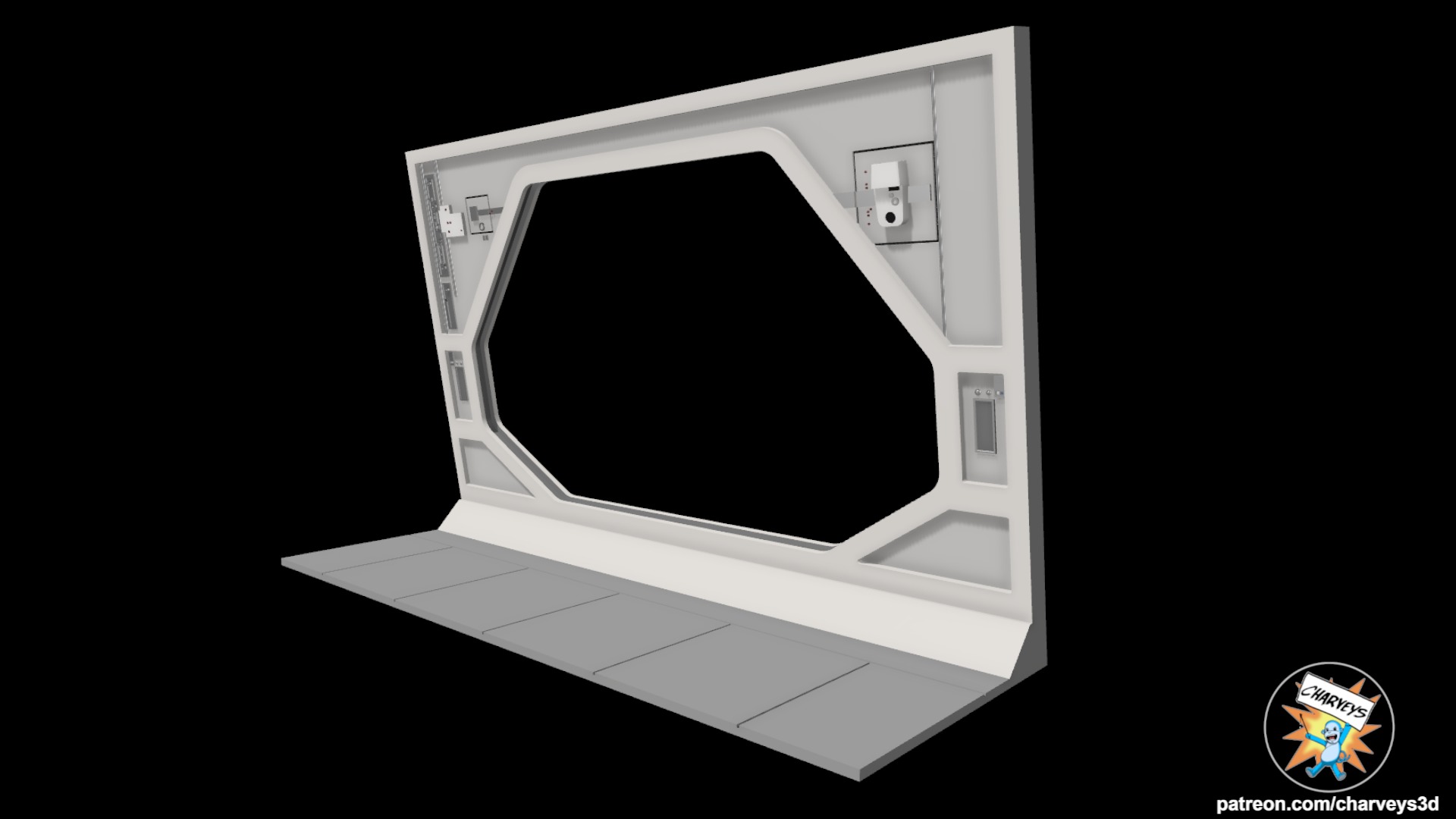 Star Wars Medical Frigate Window Diorama for action figures 3D model 3D ...