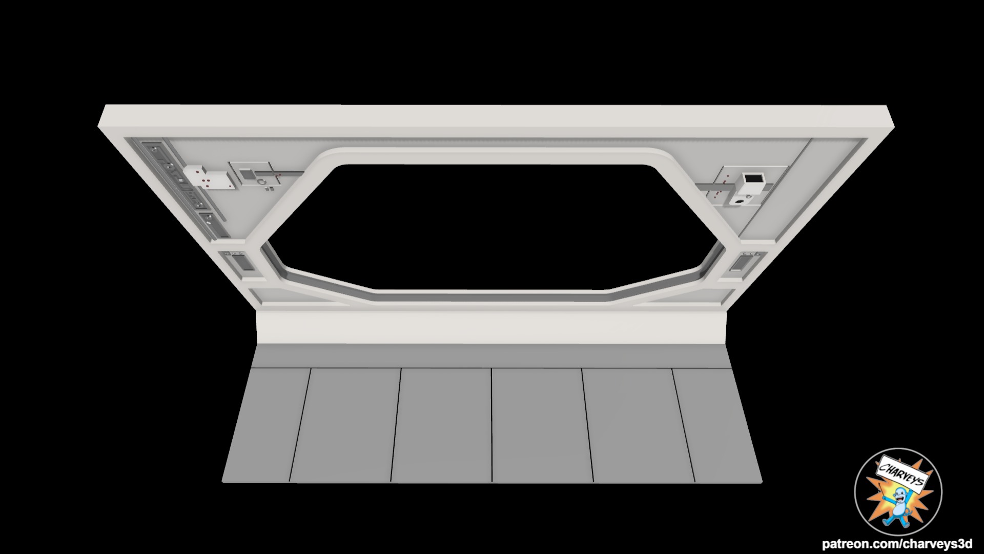 Star Wars Medical Frigate Window Diorama for action figures 3D model 3D ...