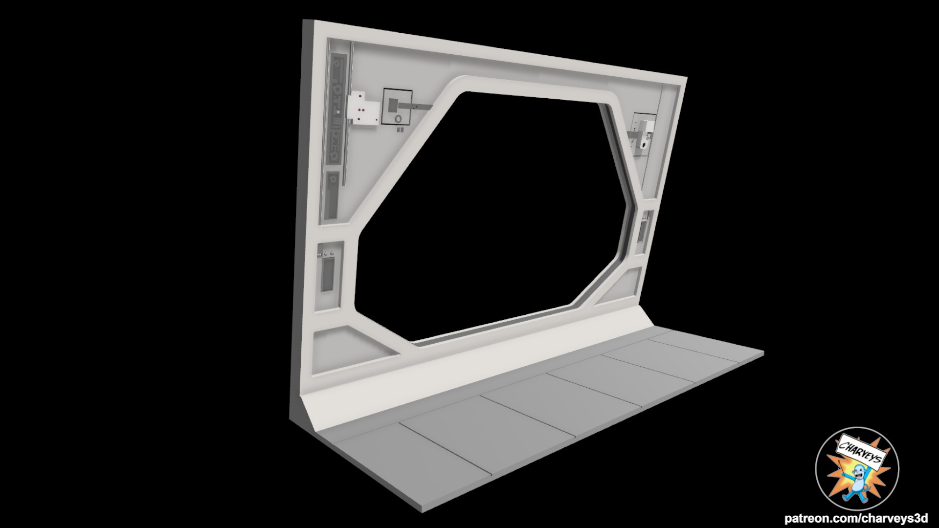 Star Wars Medical Frigate Window Diorama for action figures 3D model 3D ...