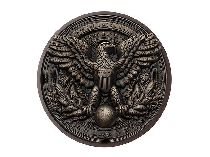 Eagle Animal Medallion 3D model 3D printable | CGTrader