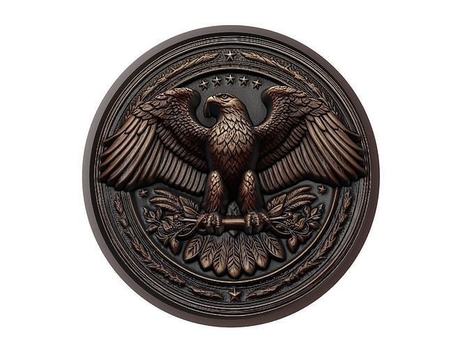 Hawk Animal Medallion 3D model 3D printable | CGTrader