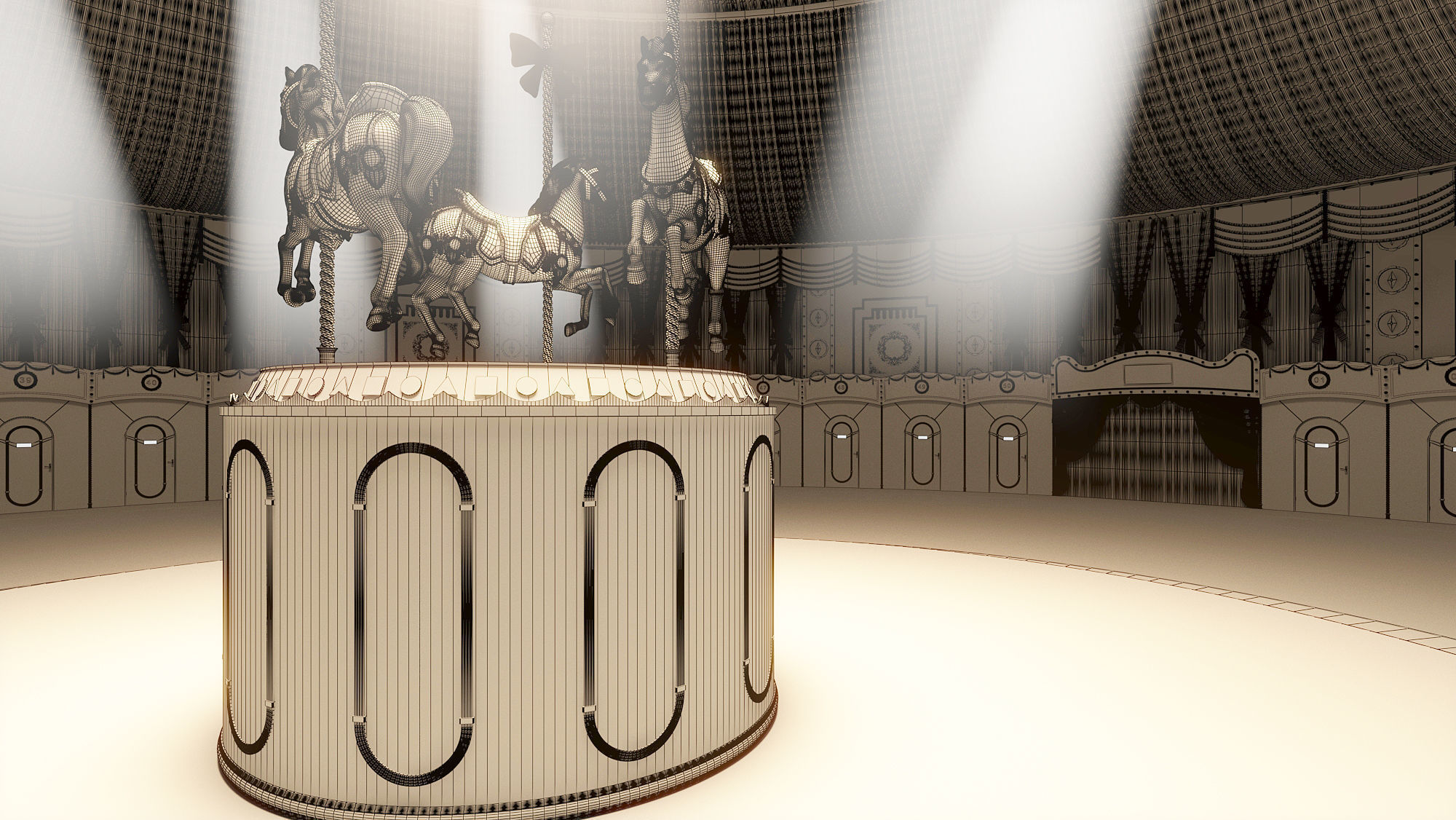 Squid Game season 2 Find A Partner Carousel game scene 3D model | CGTrader