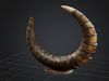 Curved horn 3D model | CGTrader