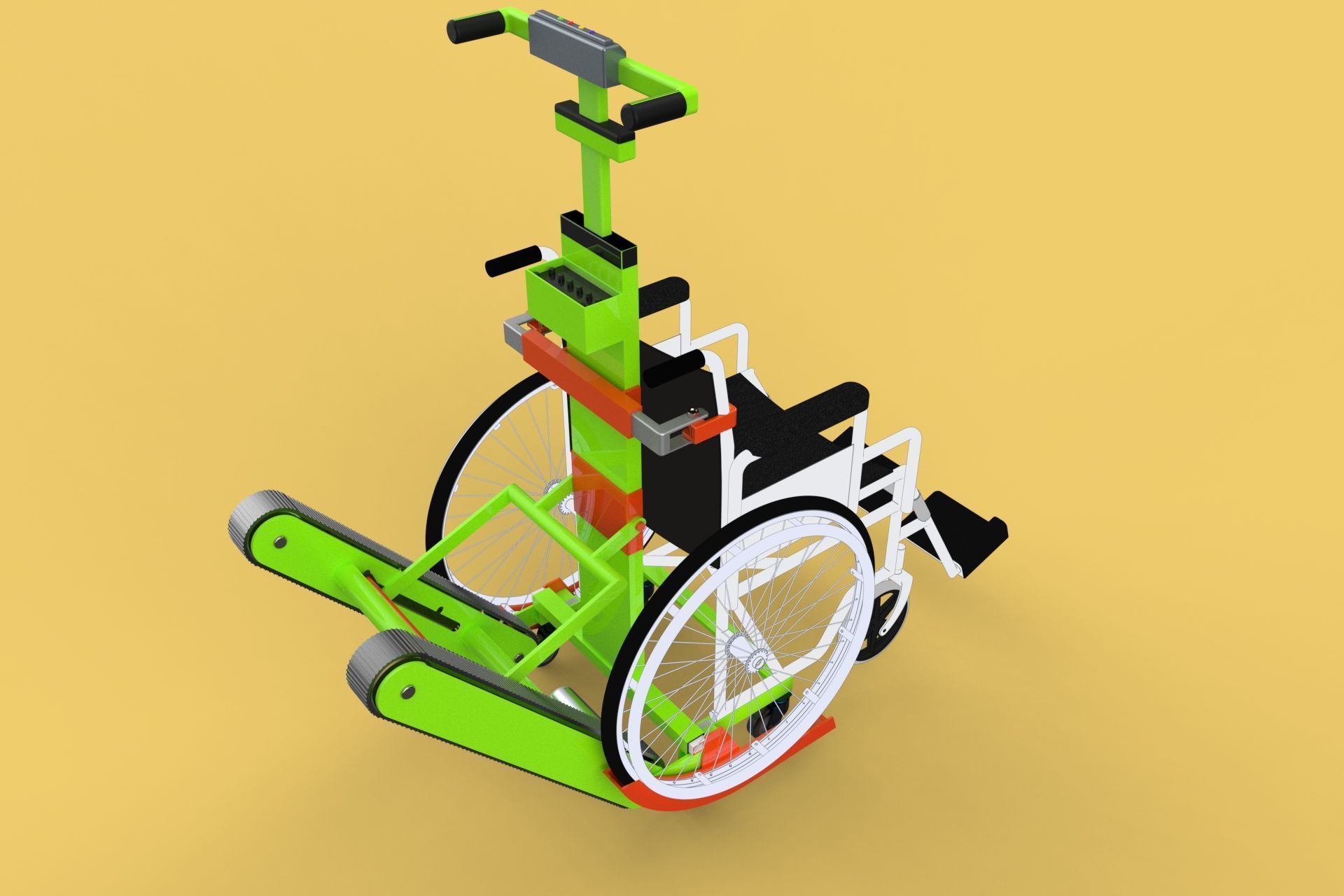 ELECTRIC STAIR CLIMBER ASSIST WHEELCHAIR CRAWLER LIFTS TROLLEY 3D model ...