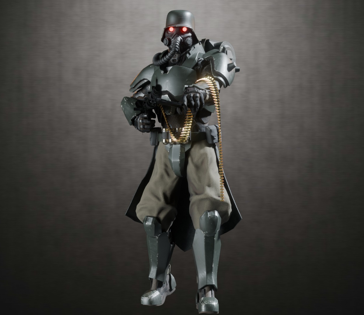 Armored soldier Wolfpack 3D model rigged | CGTrader