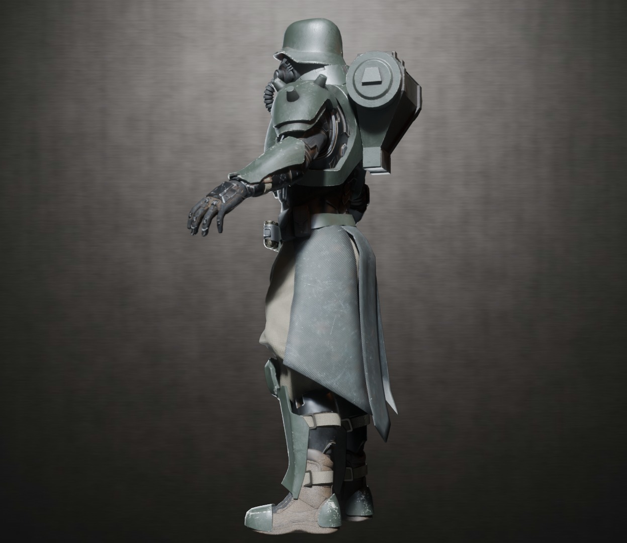 Armored soldier Wolfpack 3D model rigged | CGTrader