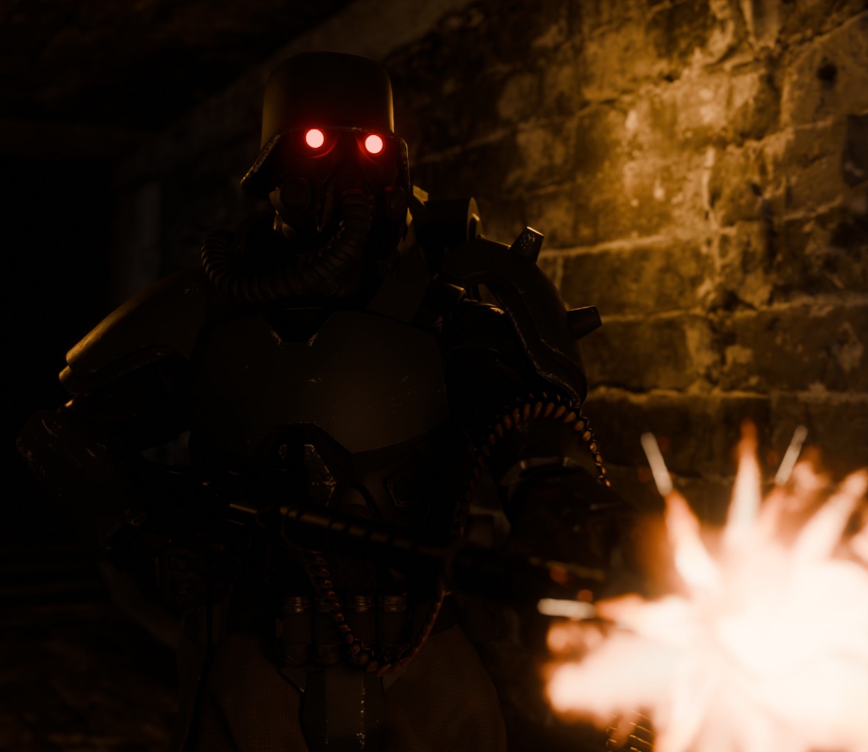 Armored soldier Wolfpack 3D model rigged | CGTrader