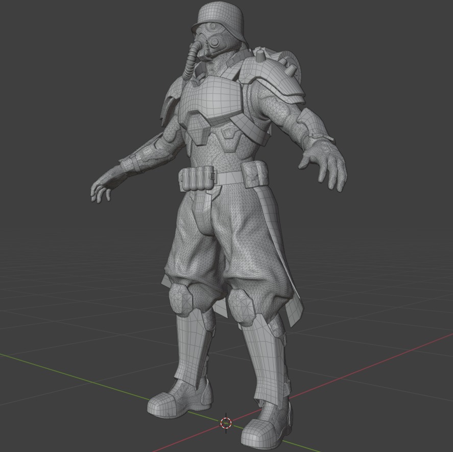 Armored soldier Wolfpack 3D model rigged | CGTrader