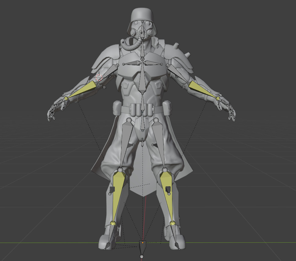 Armored soldier Wolfpack 3D model rigged | CGTrader