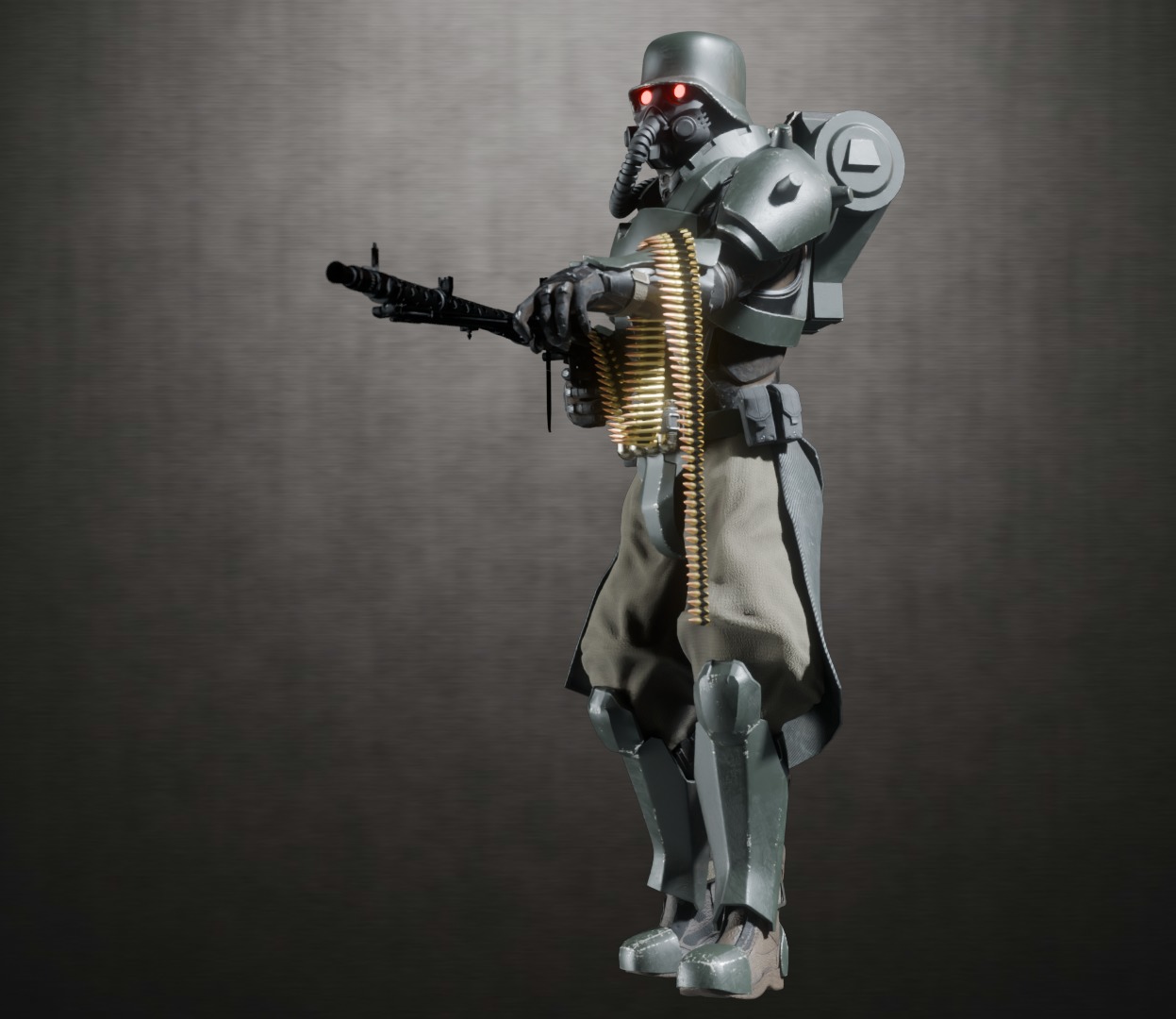 Armored soldier Wolfpack 3D model rigged | CGTrader