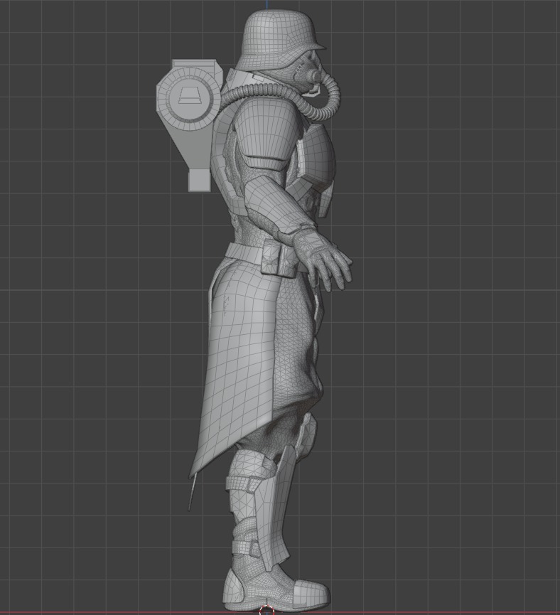 Armored soldier Wolfpack 3D model rigged | CGTrader