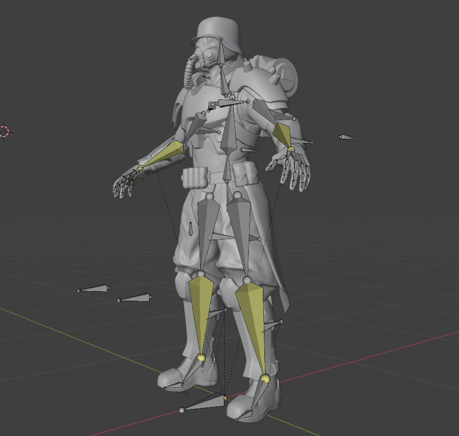 Armored soldier Wolfpack 3D model rigged | CGTrader