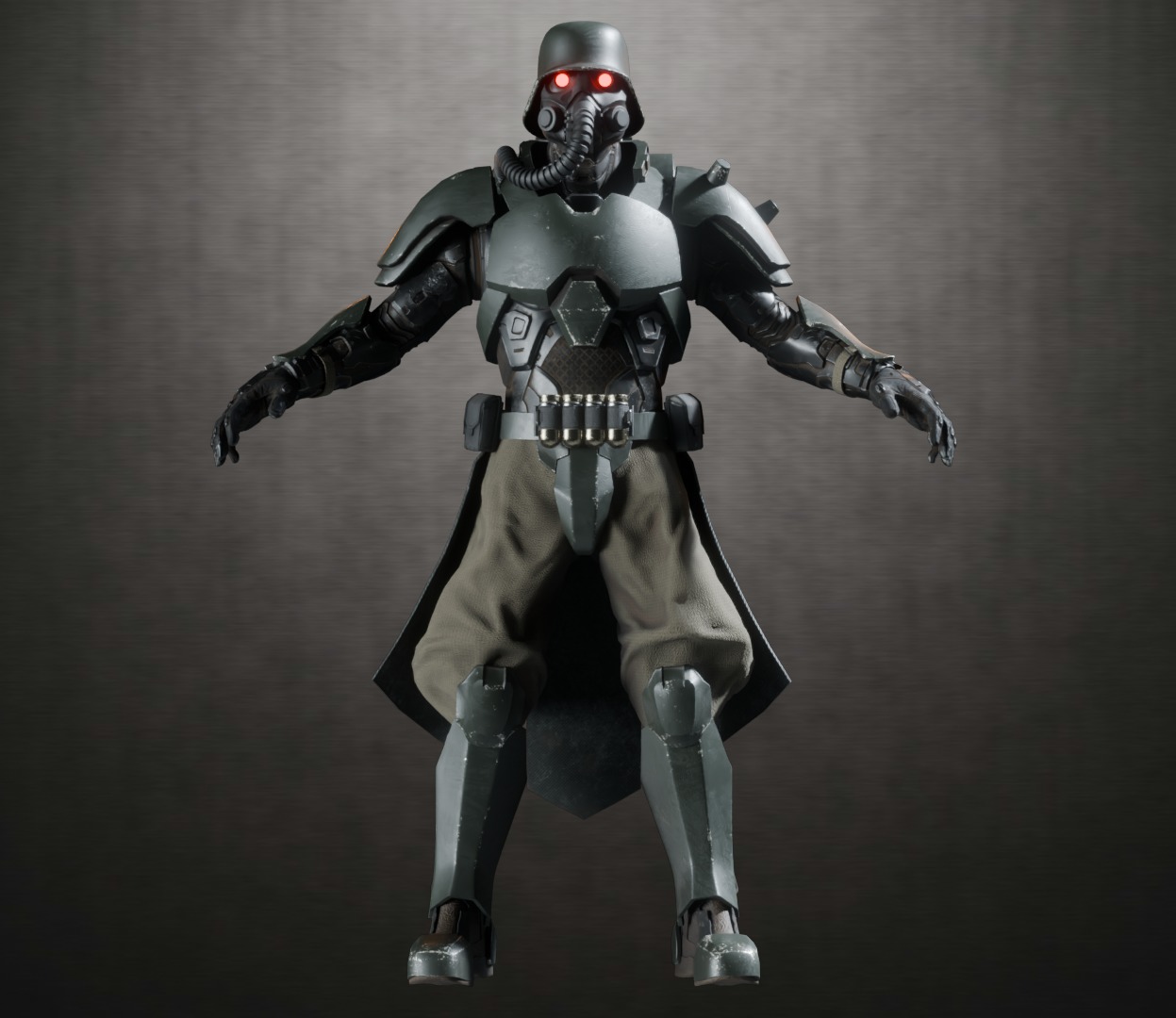 Armored soldier Wolfpack 3D model rigged | CGTrader