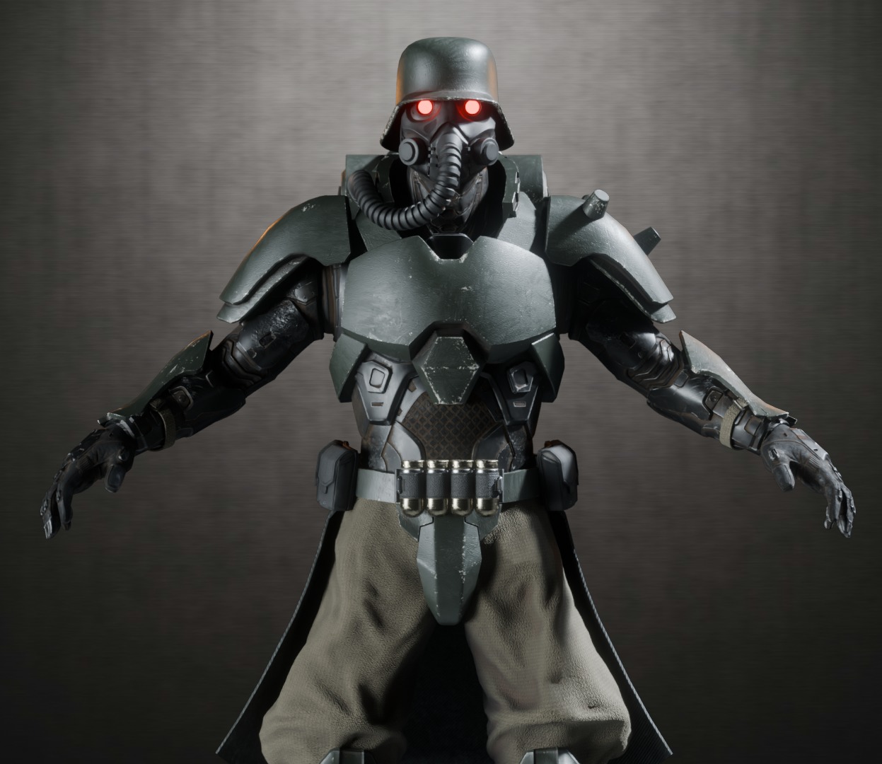 Armored soldier Wolfpack 3D model rigged | CGTrader