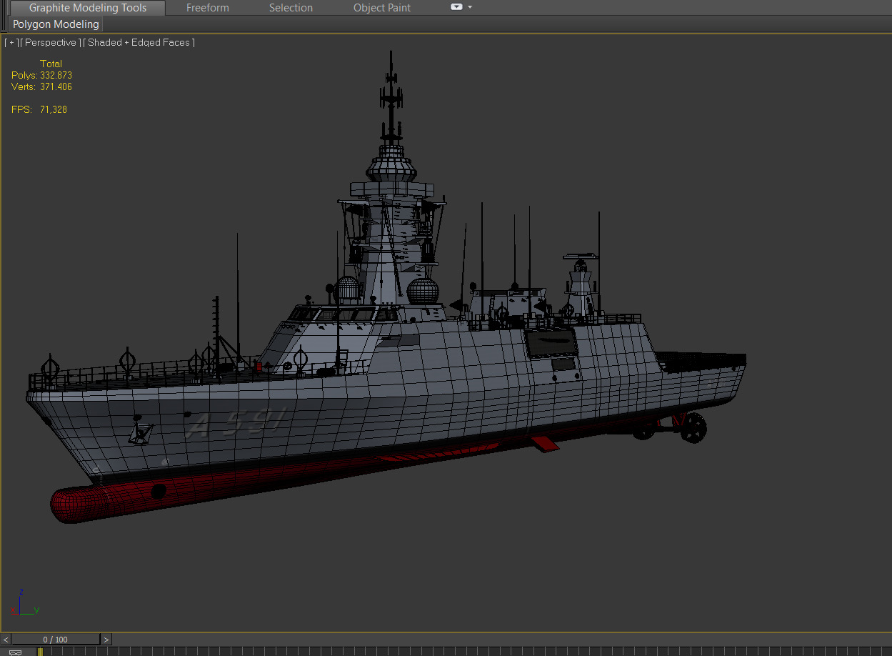TCG UFUK Turkish Test and Training Ship 3D model | CGTrader