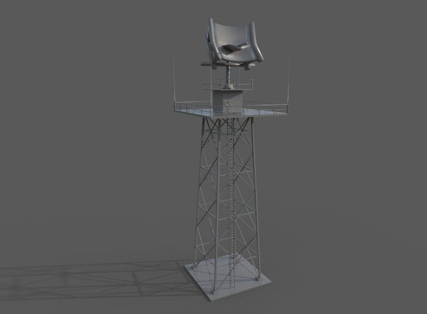 Radar Tower free VR / AR / low-poly 3D model animated | CGTrader