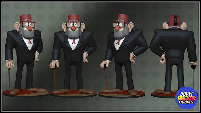 Grunkle Stan Gravity Falls custom fan art free 3D model 3D printable ...