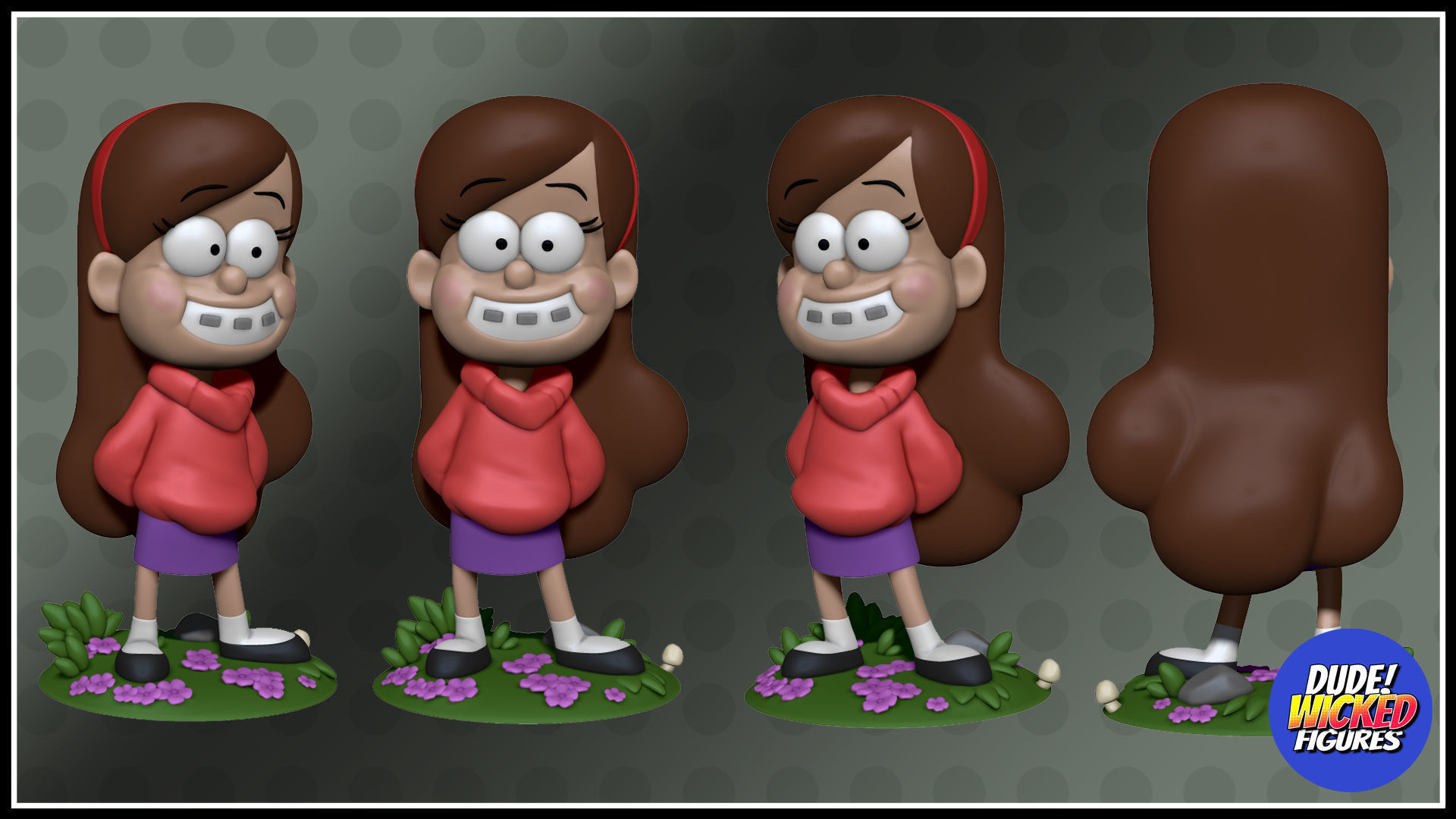 Mabel Gravity Falls custom fan art free 3D model 3D printable | CGTrader