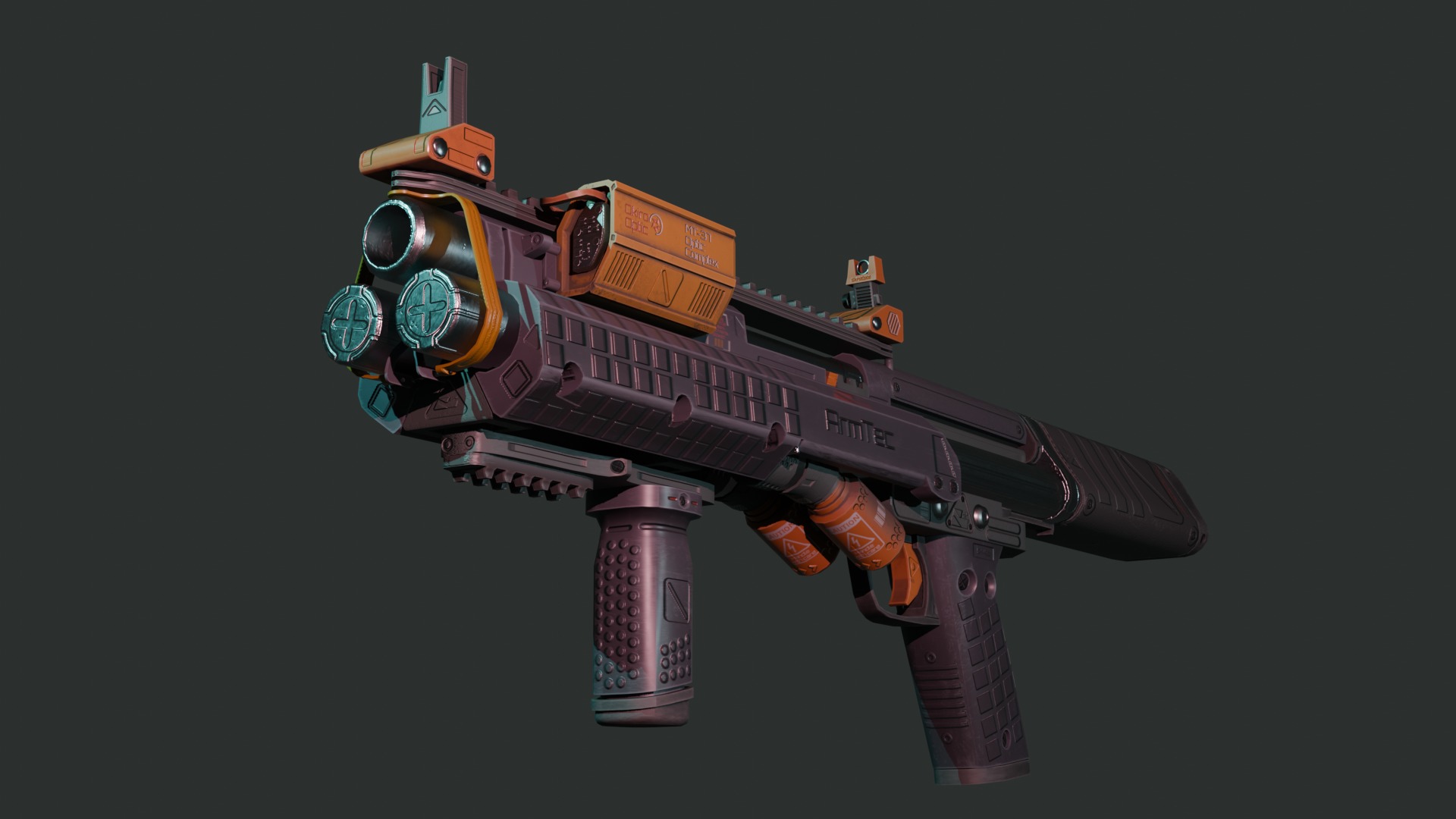 3D model Cyberpunk Style Pump Shotgun VR / AR / low-poly | CGTrader