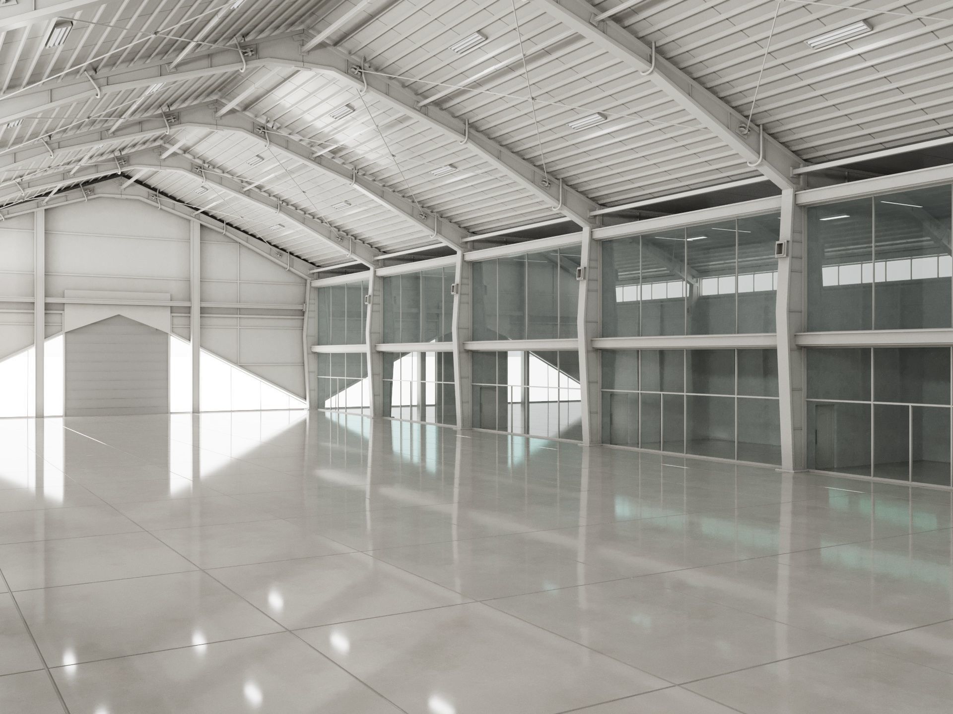 Warehouse White Office 2 3D model | CGTrader