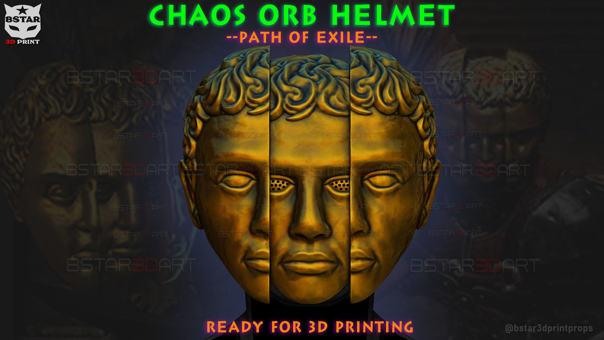 Path Of Exile - Chaos Orb Helmet 3D model 3D printable | CGTrader