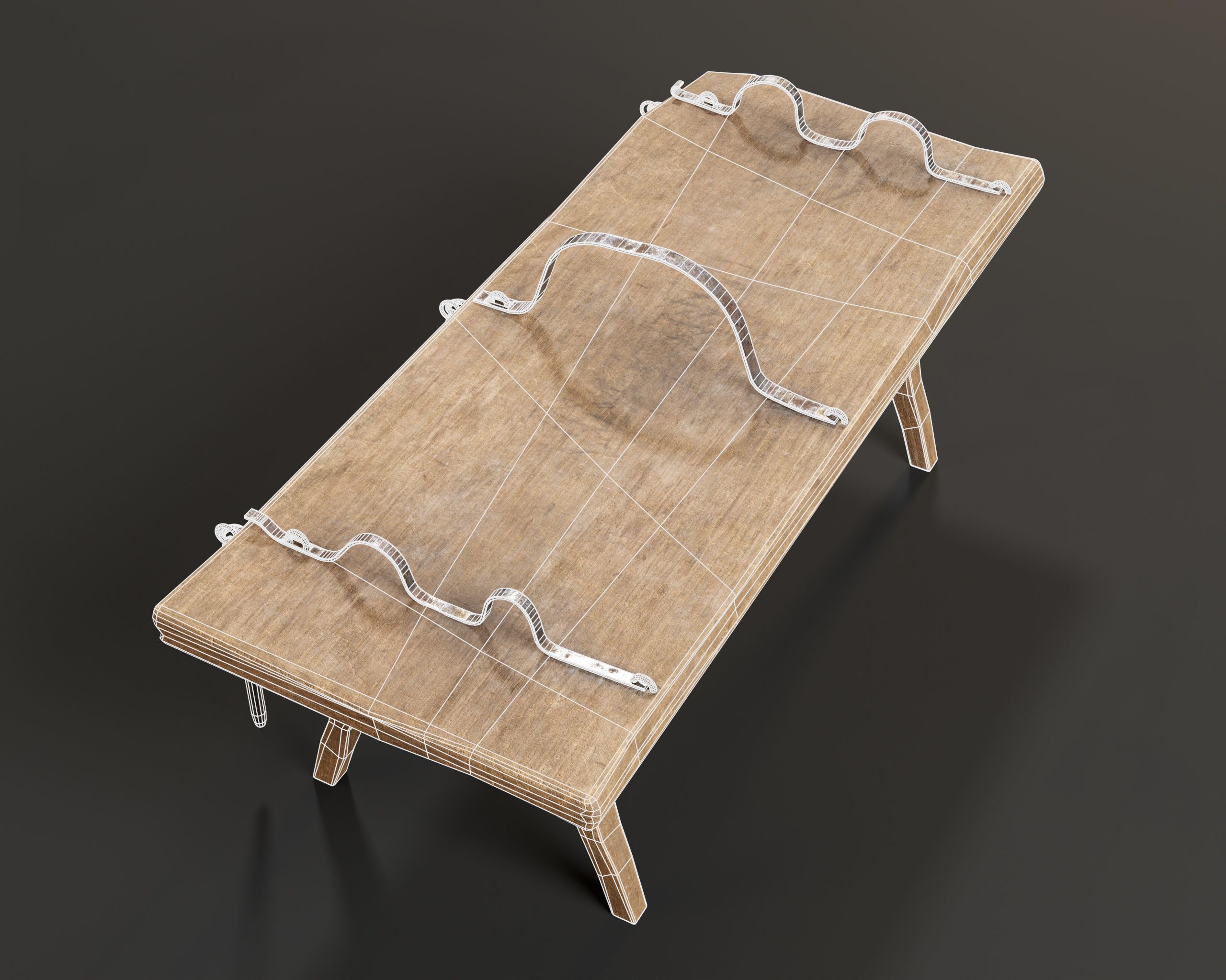3D model Wood Torture Table VR / AR / low-poly | CGTrader