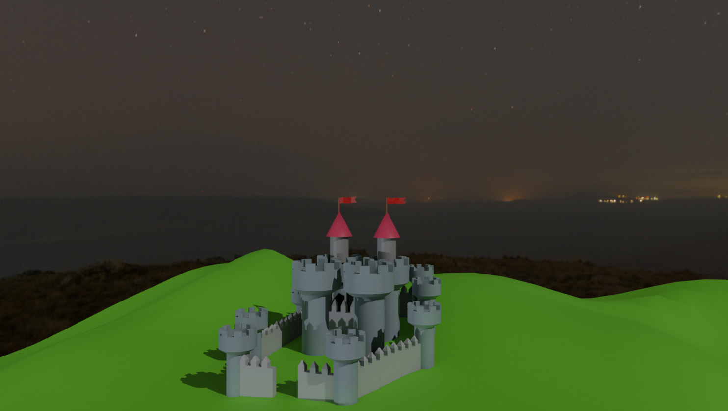 Low Poly Medieval Castle - FREE 3D Model for Videogames free VR / AR ...