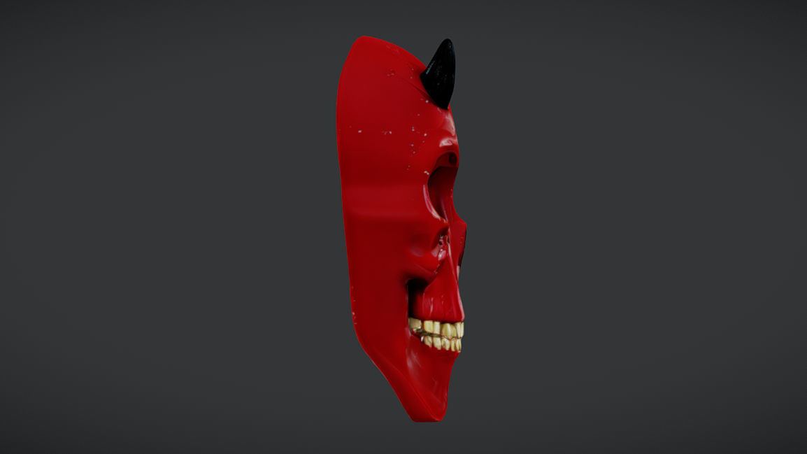 Red Devil Skull Mask free VR / AR / low-poly 3D model animated | CGTrader