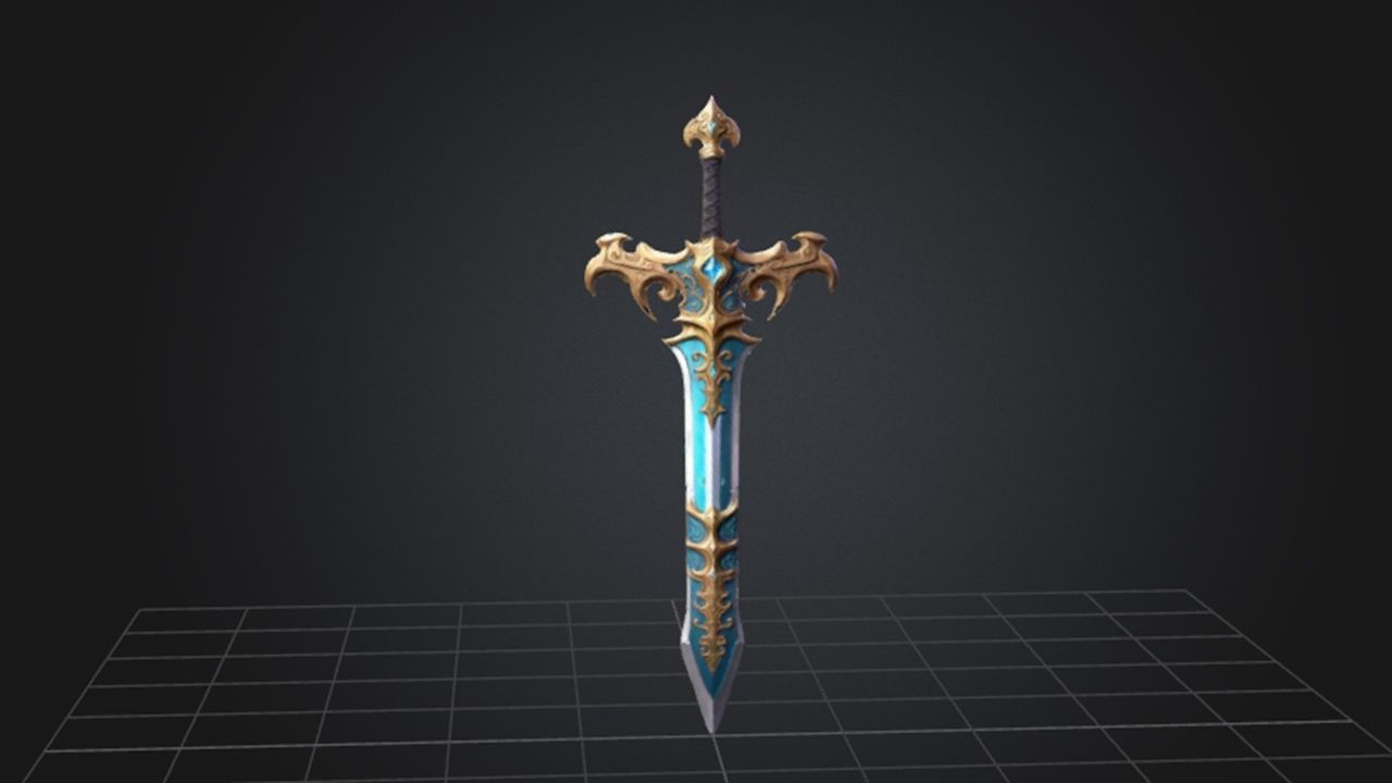 Stylized Enchanted Sword 3D model | CGTrader