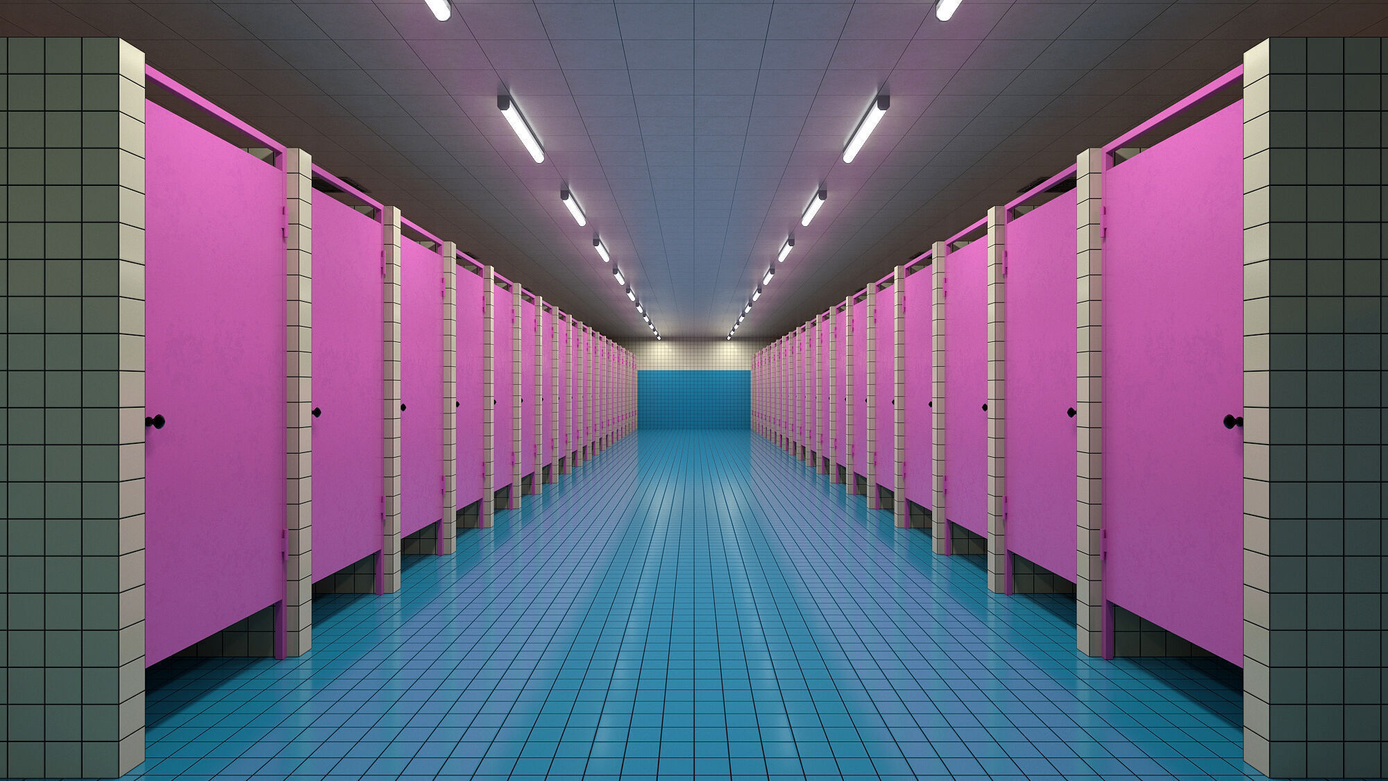 Squid Game players restroom scene 3D model | CGTrader