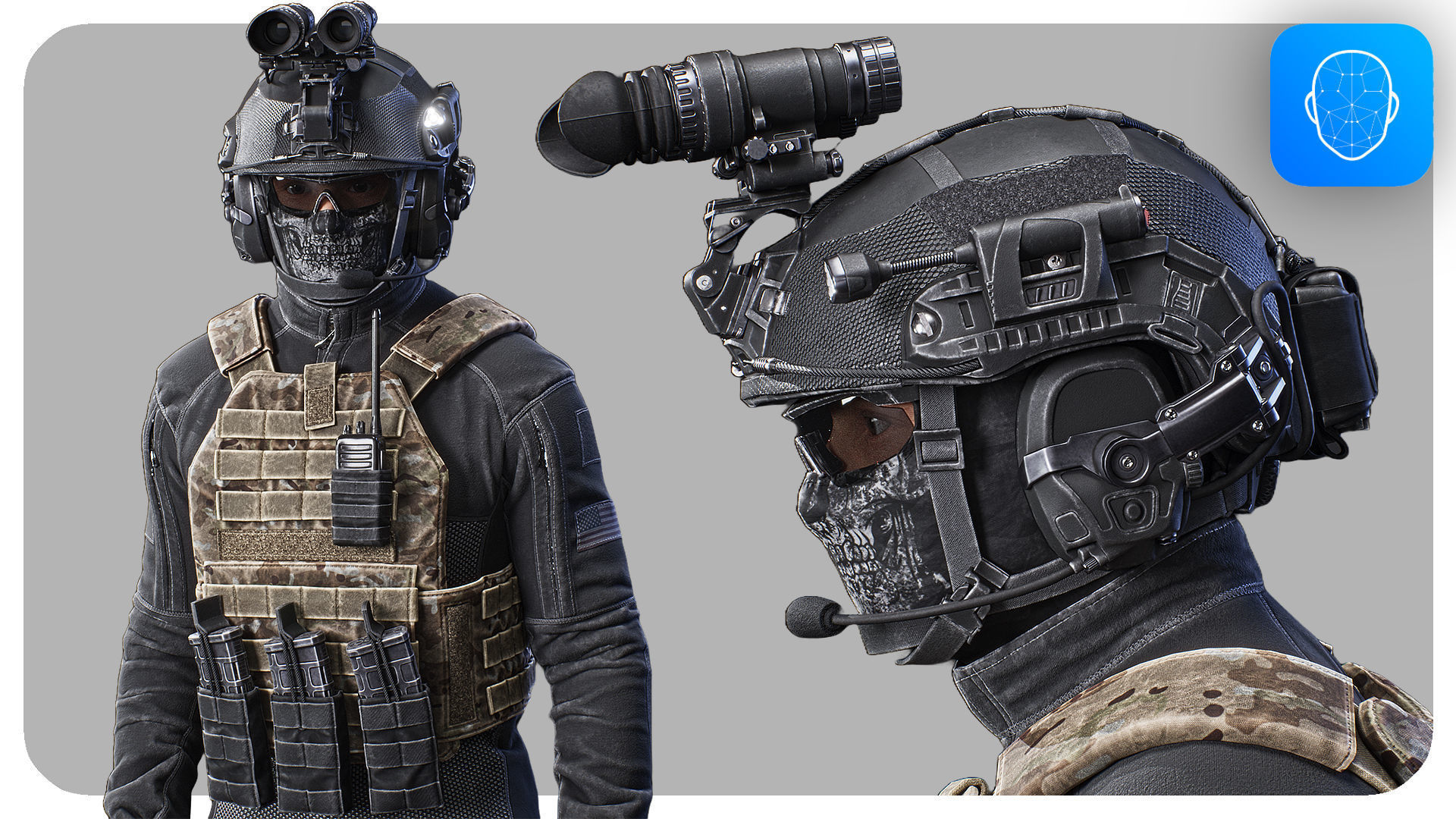 3D model Soldier Character - Tactical Spec-Ops 02 VR / AR / low-poly ...