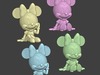 Minnie Chibi 4 models Cute Mouse Disney Fanart 3D model 3D printable ...