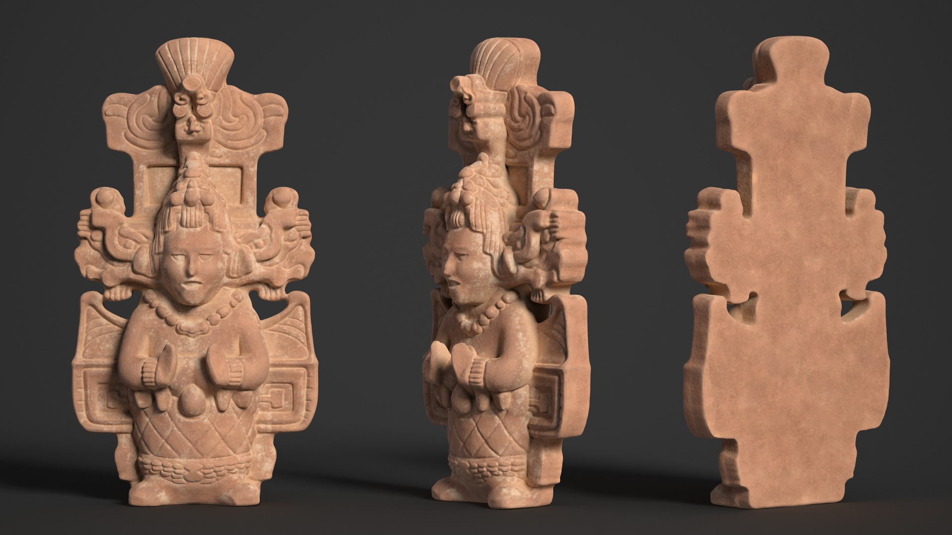 3D model 15 Ancient Mayan Statues - 250120 VR / AR / low-poly | CGTrader