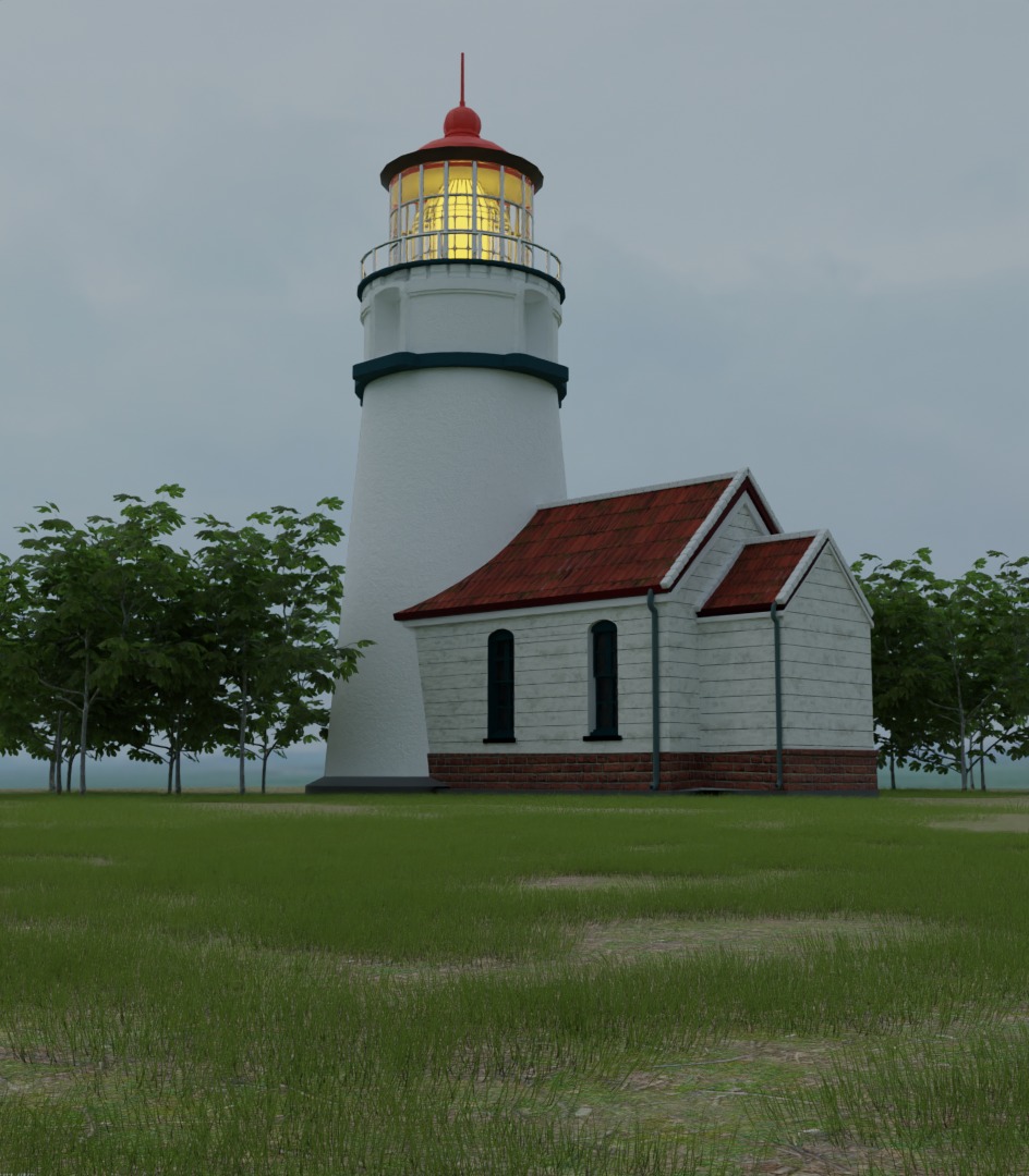3D Model of a Detailed Lighthouse with Realistic Textures 3D model ...