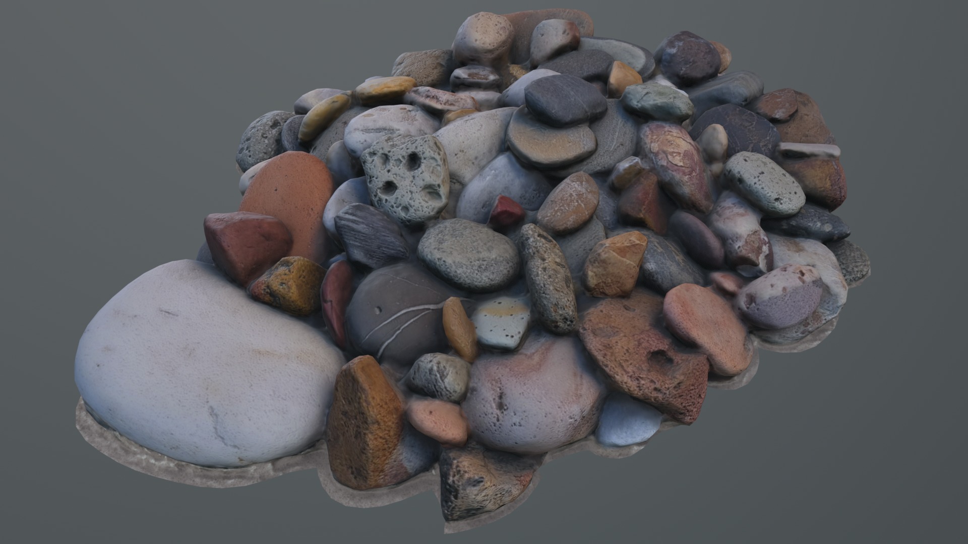 Beach Pebbles free VR / AR / low-poly 3D model | CGTrader