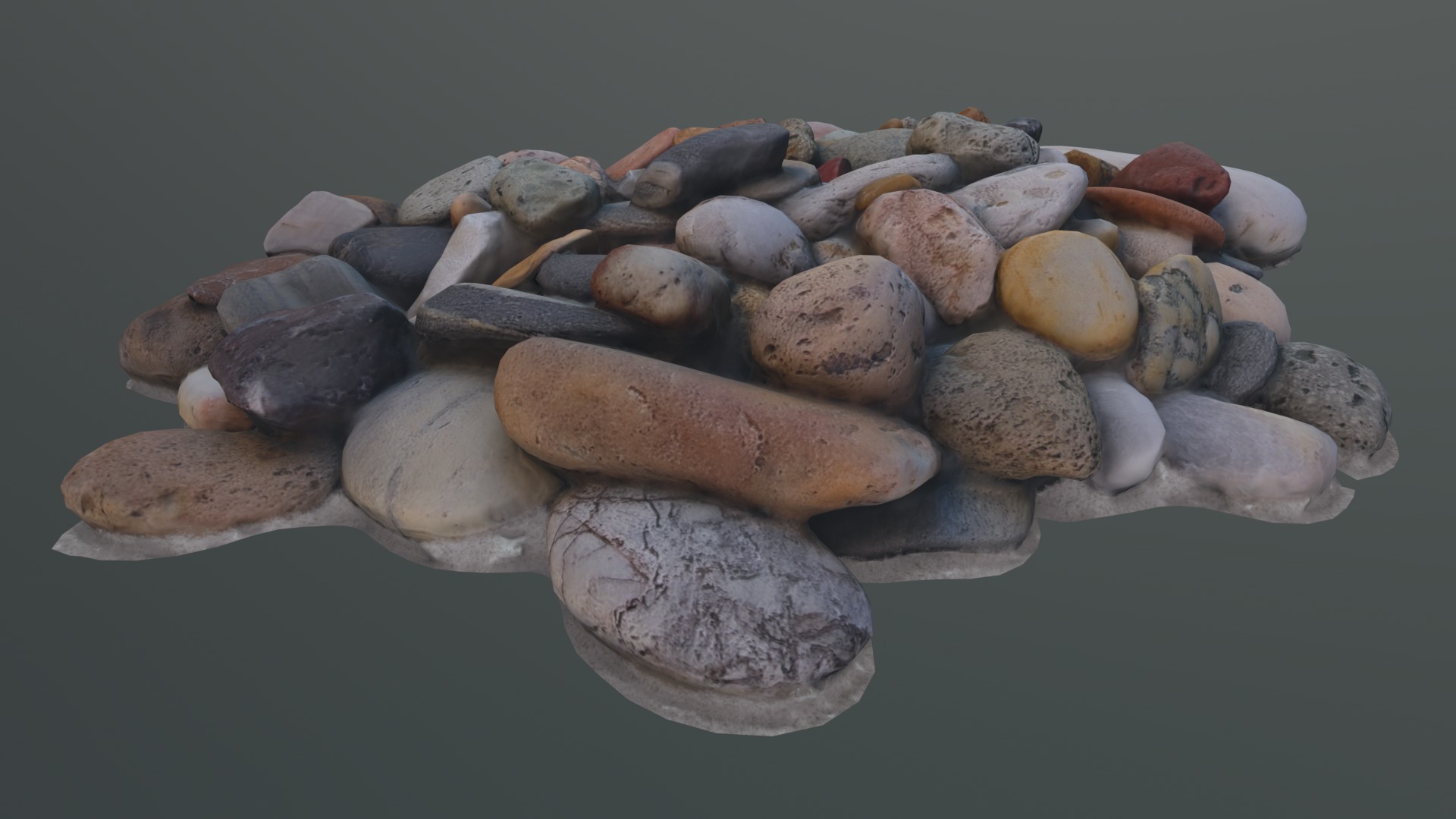 Beach Pebbles free VR / AR / low-poly 3D model | CGTrader