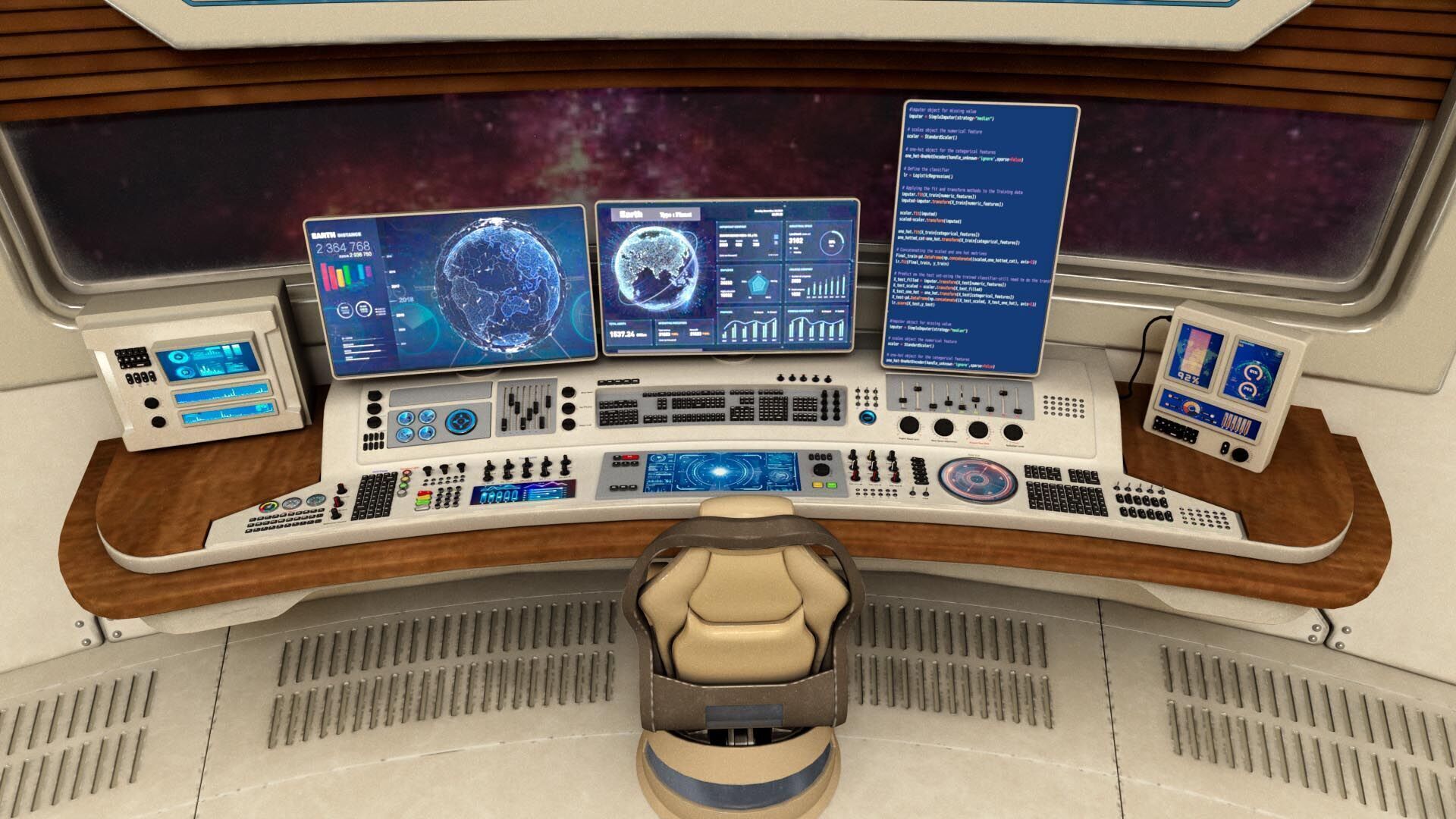 Spaceship Command Center 3D model | CGTrader