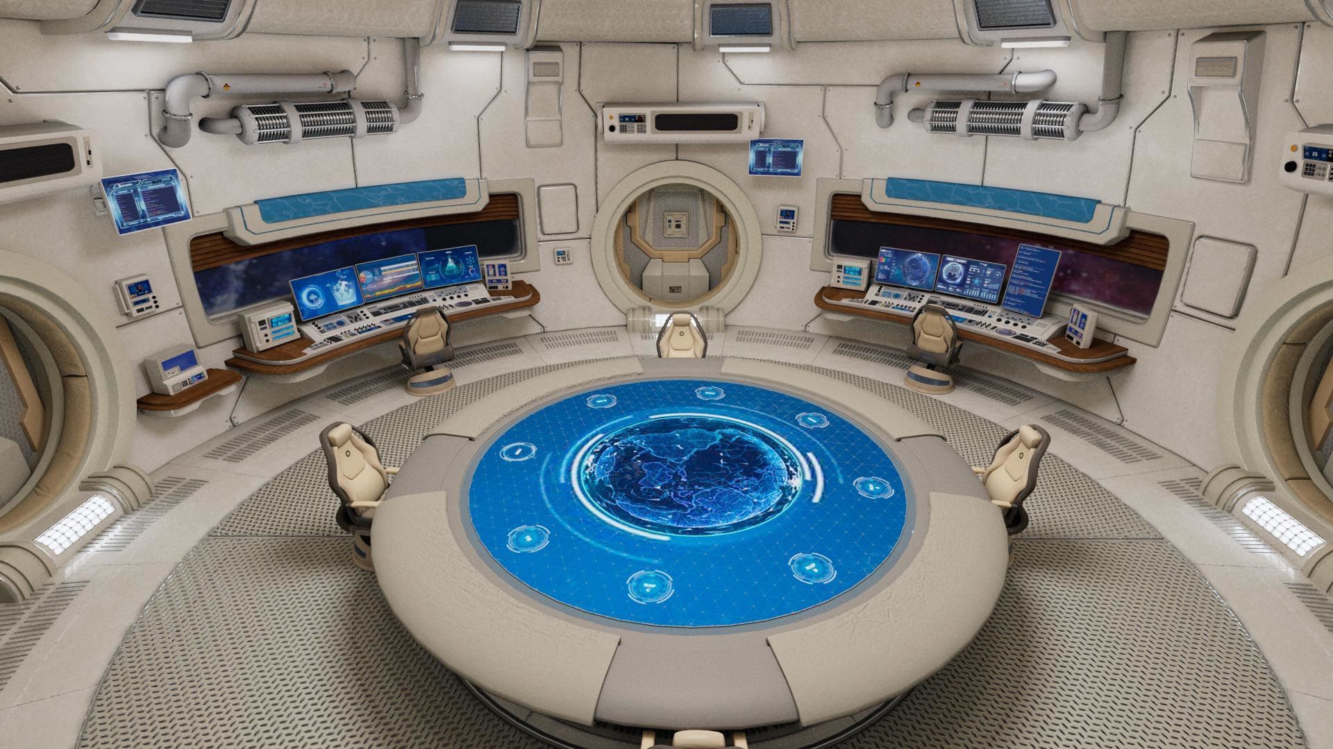 Spaceship Command Center 3D model | CGTrader